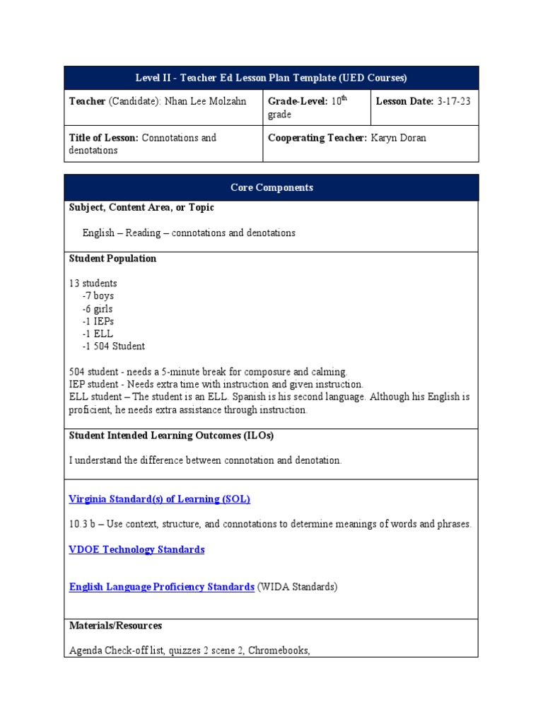lp5 - Conntations | PDF | Individualized Education Program | Lesson Plan
