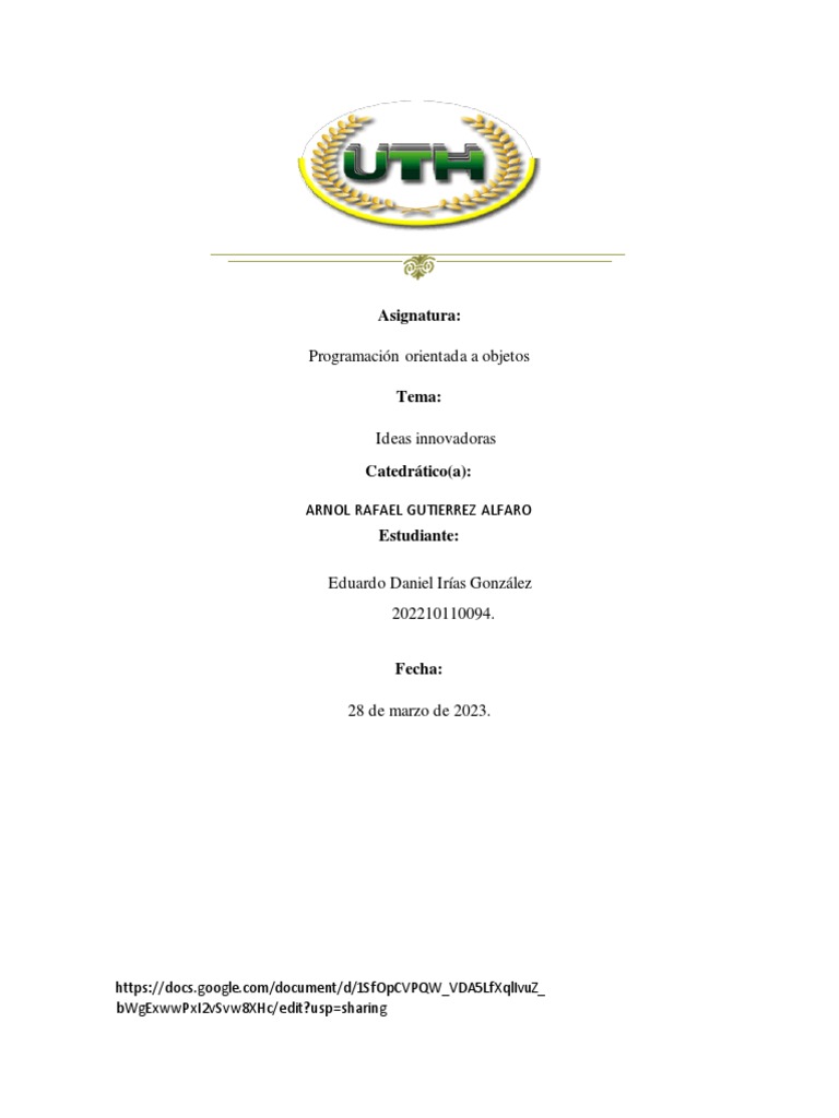 Innovaciones en POO - Daniel Irías | PDF
