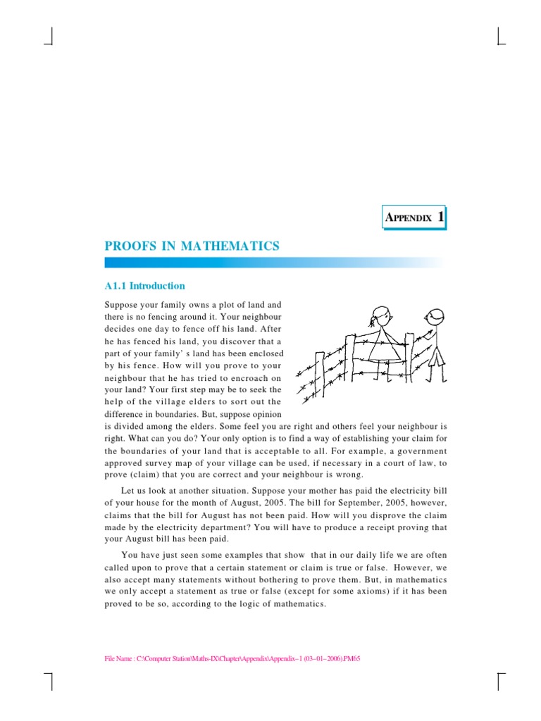 Class9 Math Appendix1 NCERT TextBook English Edition | PDF | Axiom | Mathematical Proof