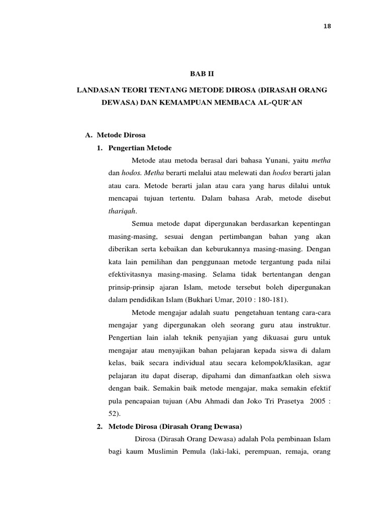 Metode Dirosa untuk Pembelajaran Al-Qur'an | PDF | Karier & Perkembangan | Agama & Spiritualitas