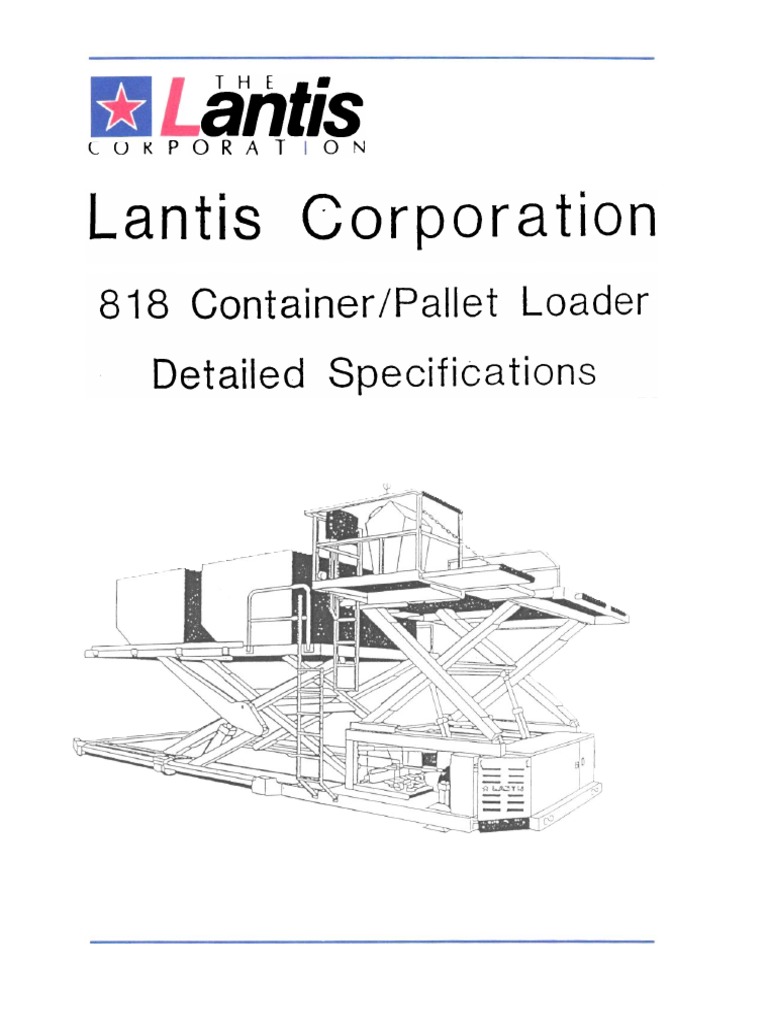 2205 - Loader Lantis 818-144 | PDF | Elevator | Loader (Equipment)