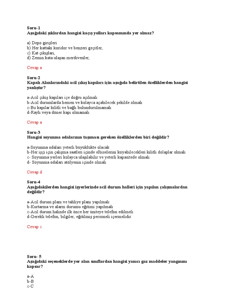 İsg Soru Fi̇nal Toplam | PDF