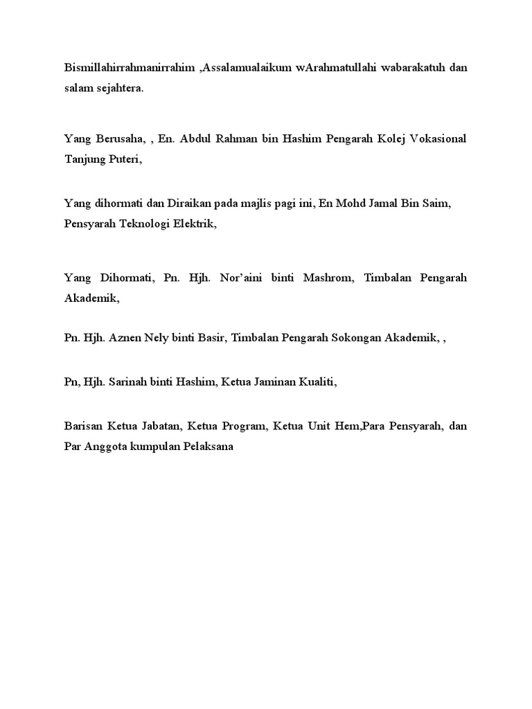 Teks Perpisahan | PDF