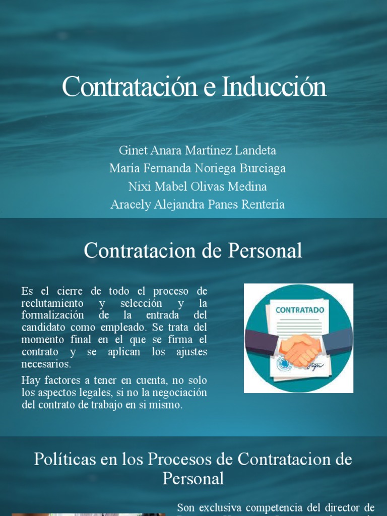 Contratación e Inducción | PDF | Gestión de recursos humanos | Economias