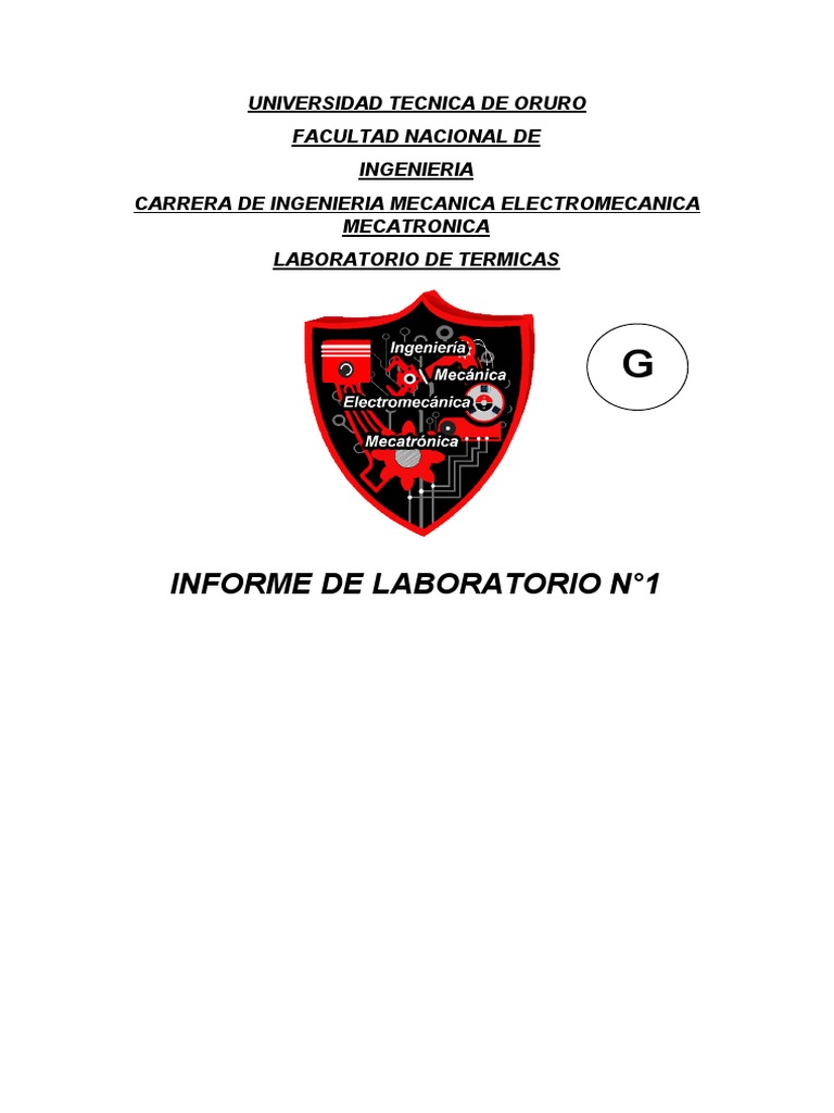 Informe de Laboratorio N°1 | PDF | Science | Ingeniería mecánica