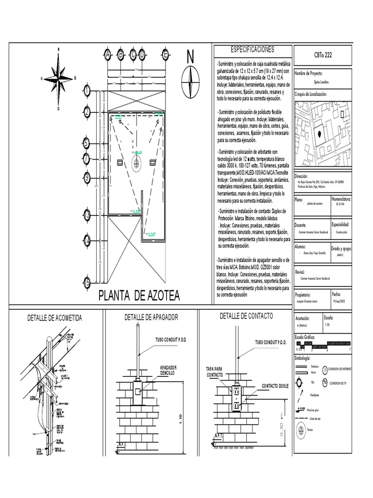 Especificaciones técnicas para la instalación de cajas eléctricas ...