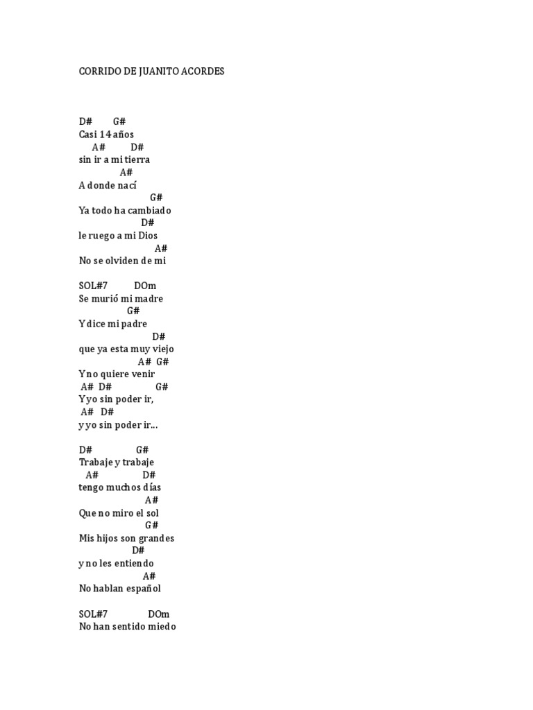 Corrido de Juanito Acordes | PDF