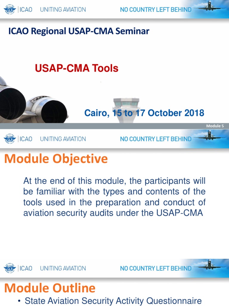 Module 5 - USAP-CMA Tools | PDF | Audit | Airport