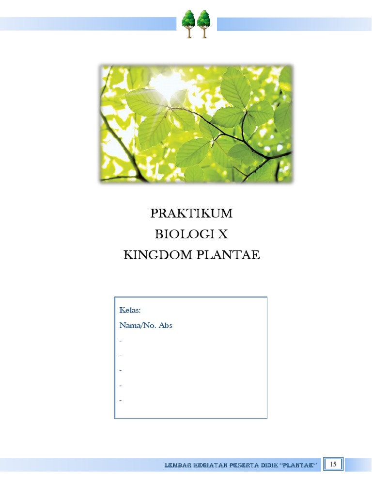 LKPD Praktikum Plantae | PDF