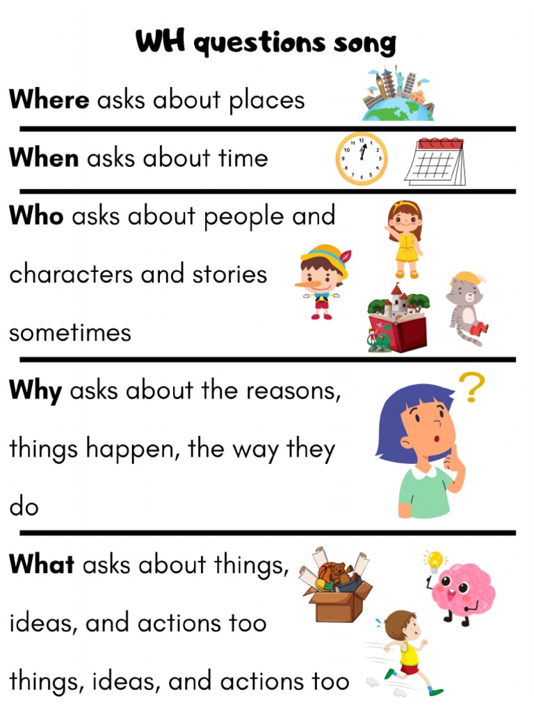 WH Questions Song | PDF