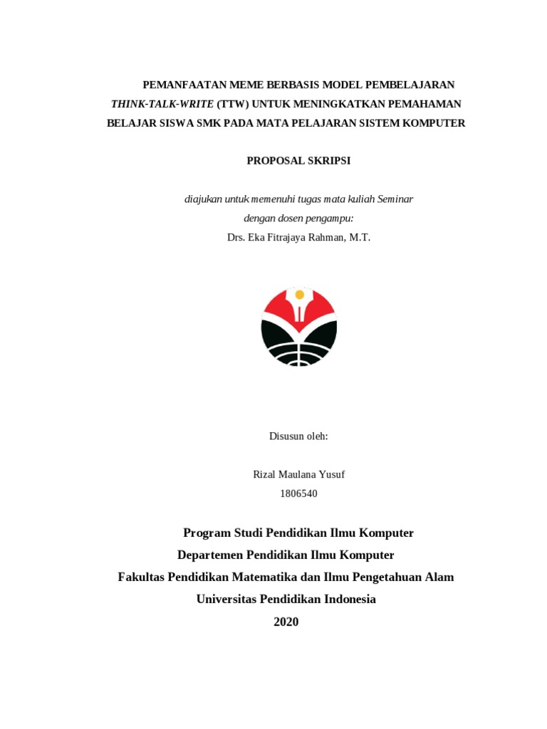 Proposal Penelitian Rizal Maulana Yusuf | PDF