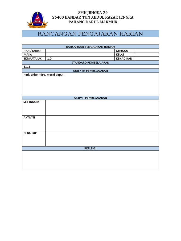 Contoh Template RPH 2023 | PDF