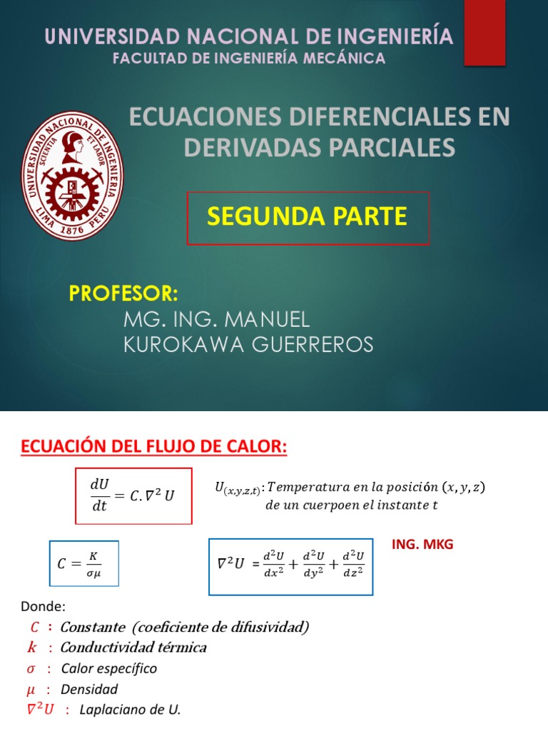 Ecuaciones Diferenciales en Derivadas Parciales: Segunda Parte | PDF | Viga (Estructura ...