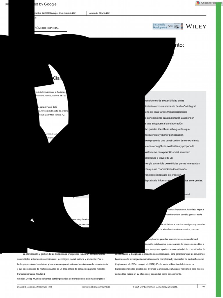 Sustainable Development - 2022 - Biswas - Deconstructing Knowledge and Reconstructing ...