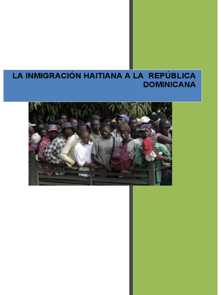 La Inmigracion Haitiana | PDF | Haití | República Dominicana