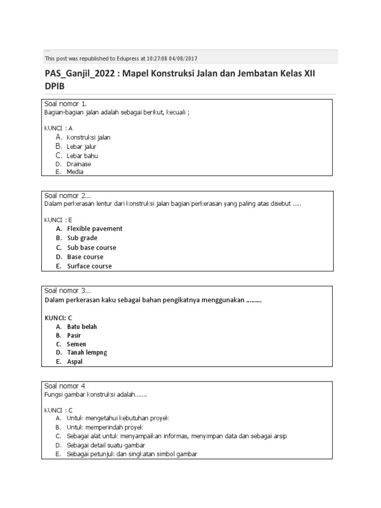 SOAl - PAS - KJJ - XII DPIB - SMT - GANJIL - TP. 2022 - Baru | PDF | Metode & Bahan Ajar