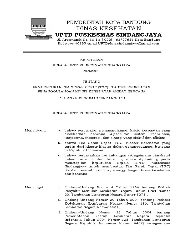 SK Tim Gerak Cepat | PDF
