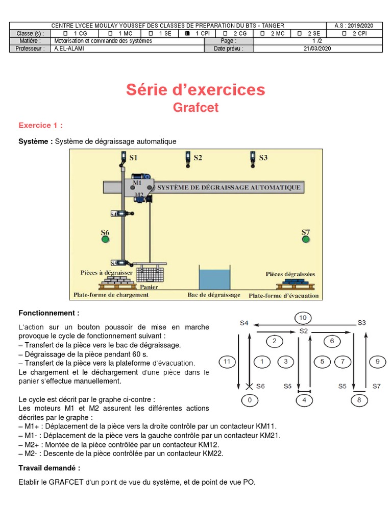 TD Grafcet | PDF | Technologie et ingénierie