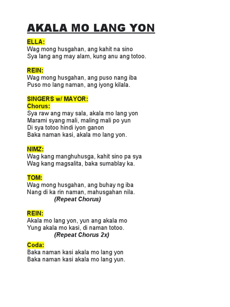 Akala Mo Lang Yon: Ella | PDF
