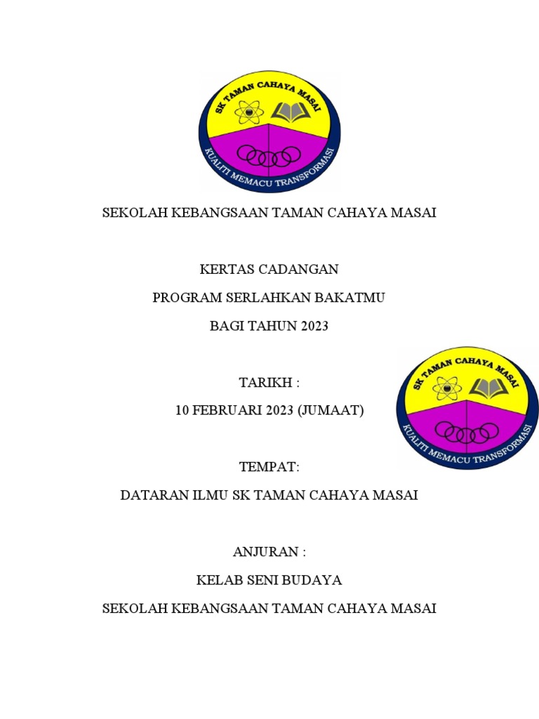 Format BR KK Program Serlahkan Bakatmu | PDF