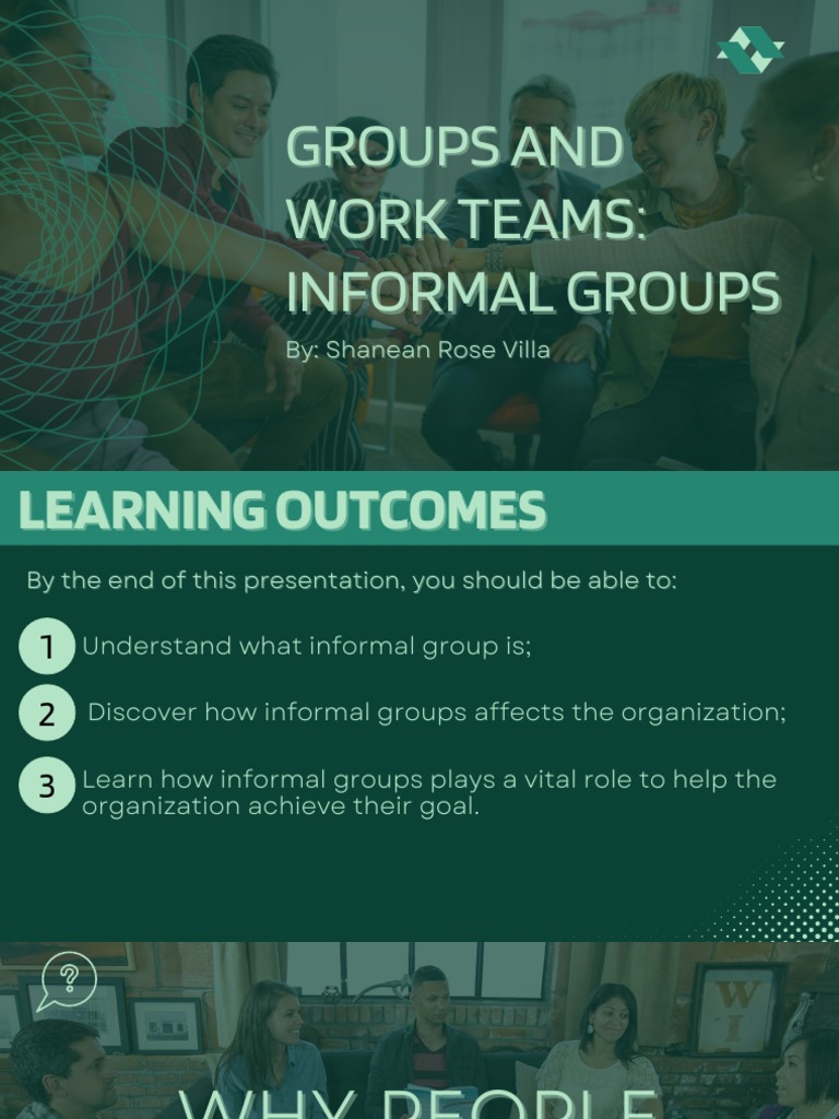 Informal Groups | PDF | Communication | Psychological Concepts