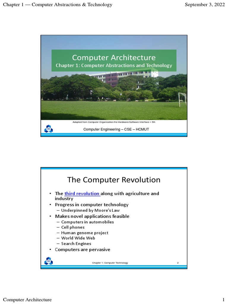 Chapter 1 - Computer Abstractions Technology432 | PDF | Central ... Chapter 1 - Computer Abstractions Technology432 | PDF | Central ...