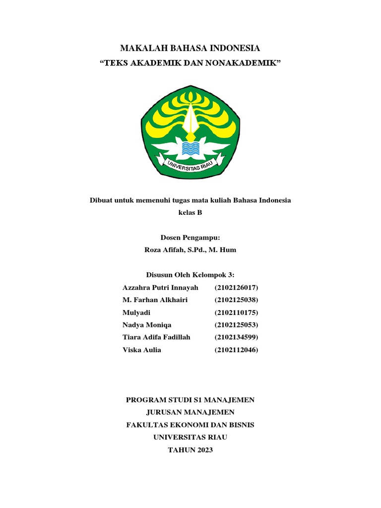 Teks Akademik & Nonakademik | PDF