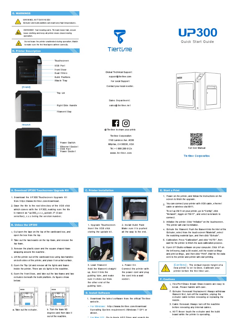 UP300 Quick Start Guide | PDF | Printer (Computing) | Mac Os
