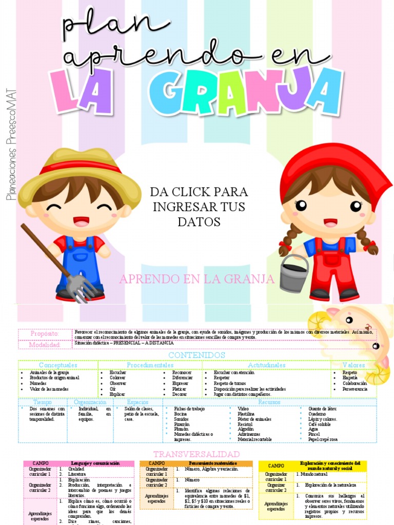 Proyecto de Granja para Preescolar | PDF | Pollo | Oveja