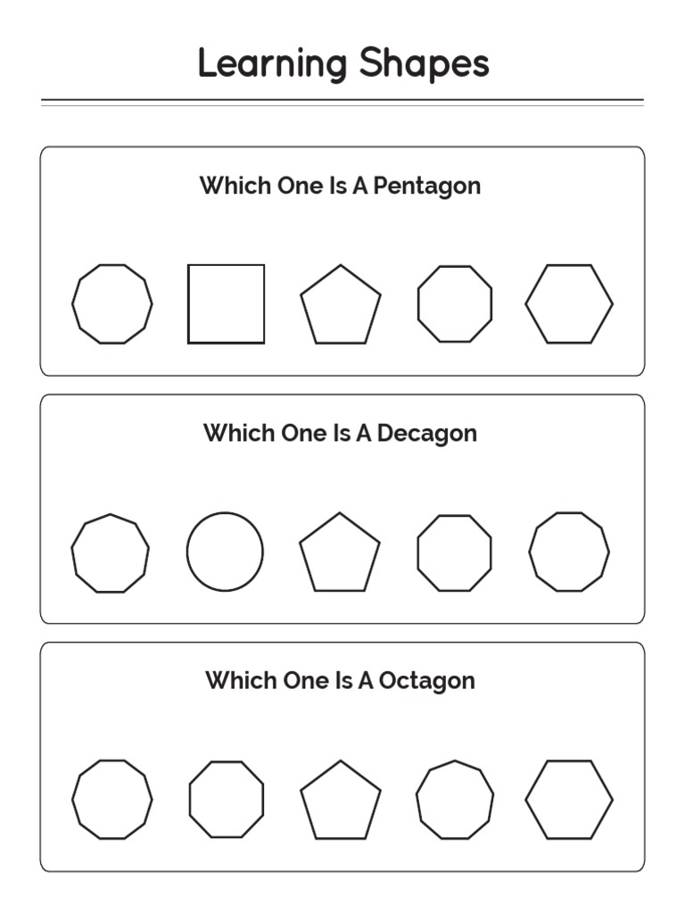 Learning Shapes: Which One Is A Pentagon | PDF