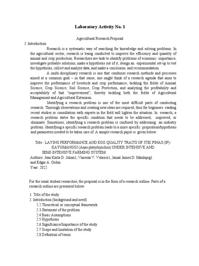 Laboratory Activity No. 1 | PDF | Methodology | Cognition