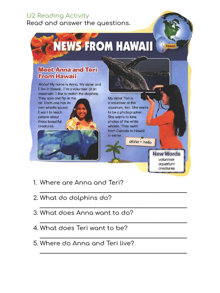 U2 Reading Activity | PDF