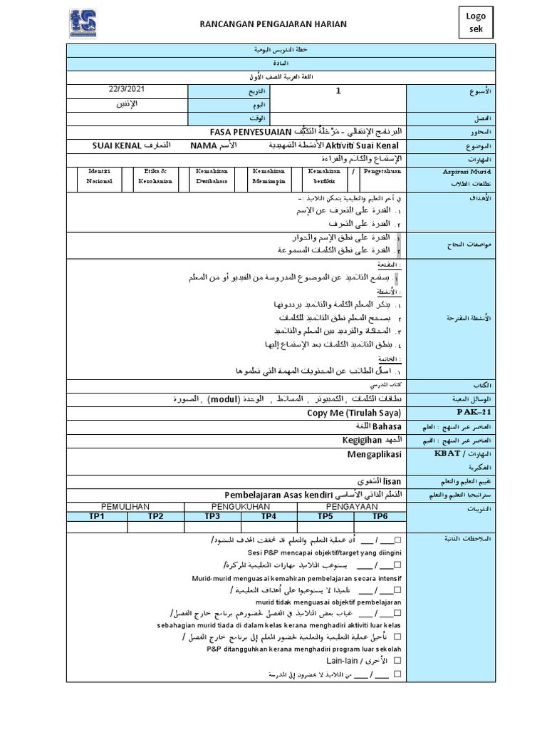 Aspirasi Murid: TP1 TP2 TP3 TP4 TP5 TP6 | PDF