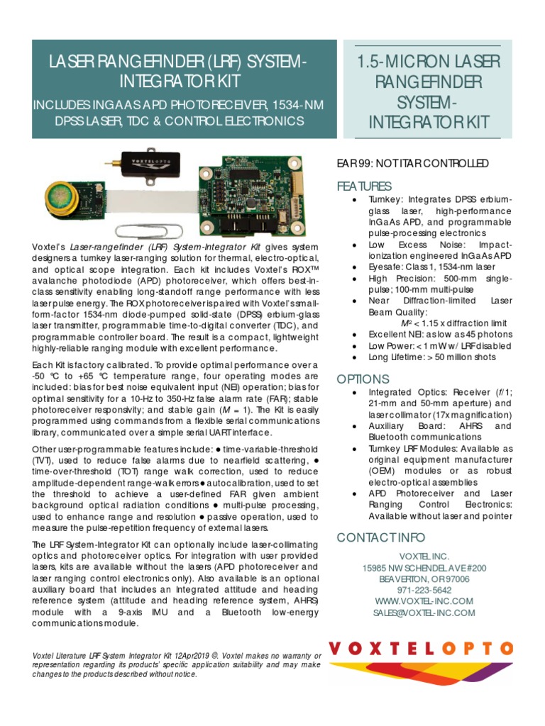 Voxtel LRF | PDF | Laser | Optical Fiber