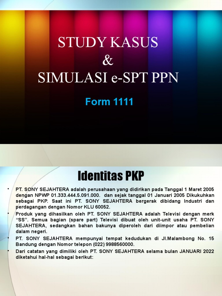 Study Kasus Dan Simulasi e-SPT PPN | PDF