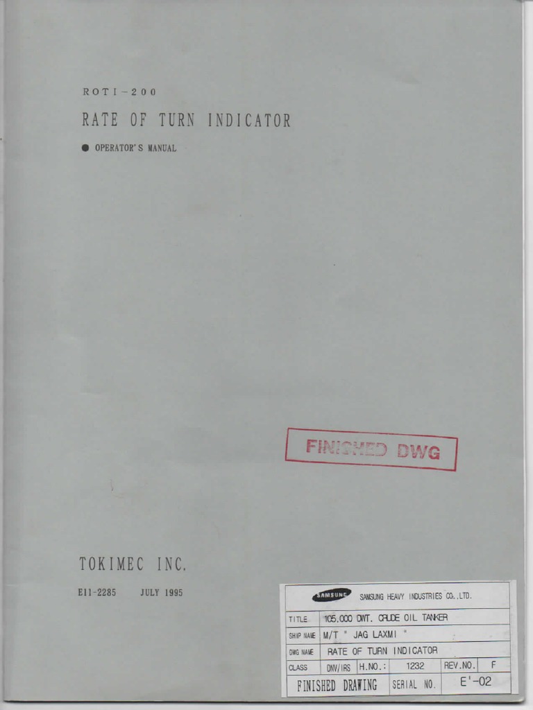 Rate of Turn Indicator | PDF