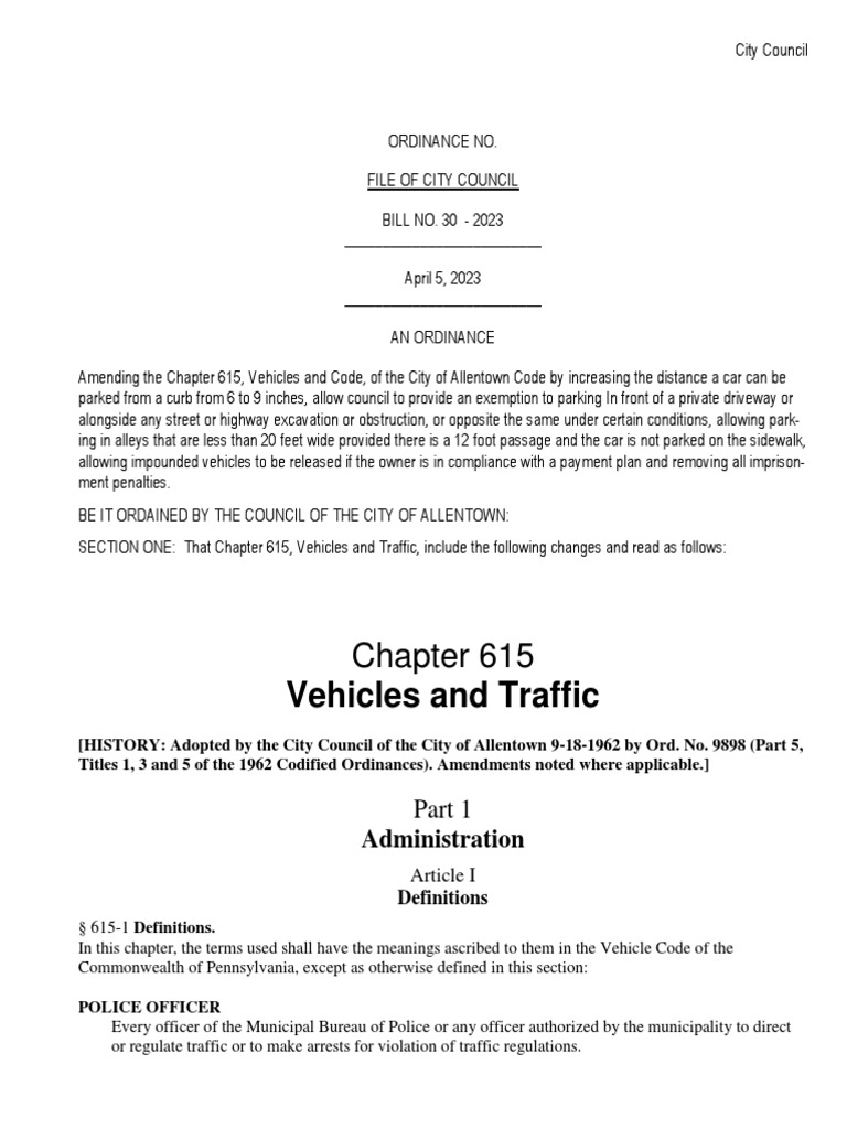 Bill 30 Parking Bill | PDF | Traffic | Pedestrian Crossing