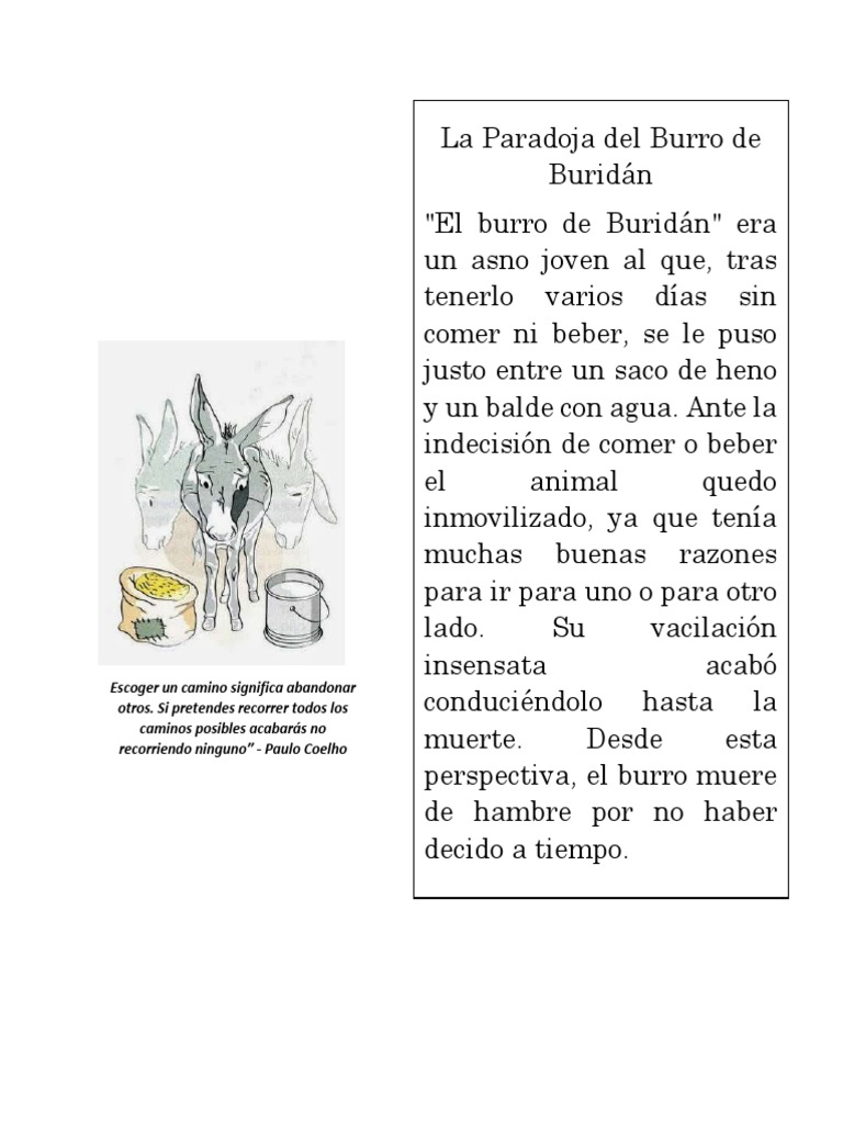 6.4.4. La Paradoja Del Burro de Buridan | PDF