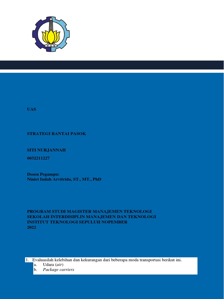 Strategi Rantai Pasok | PDF