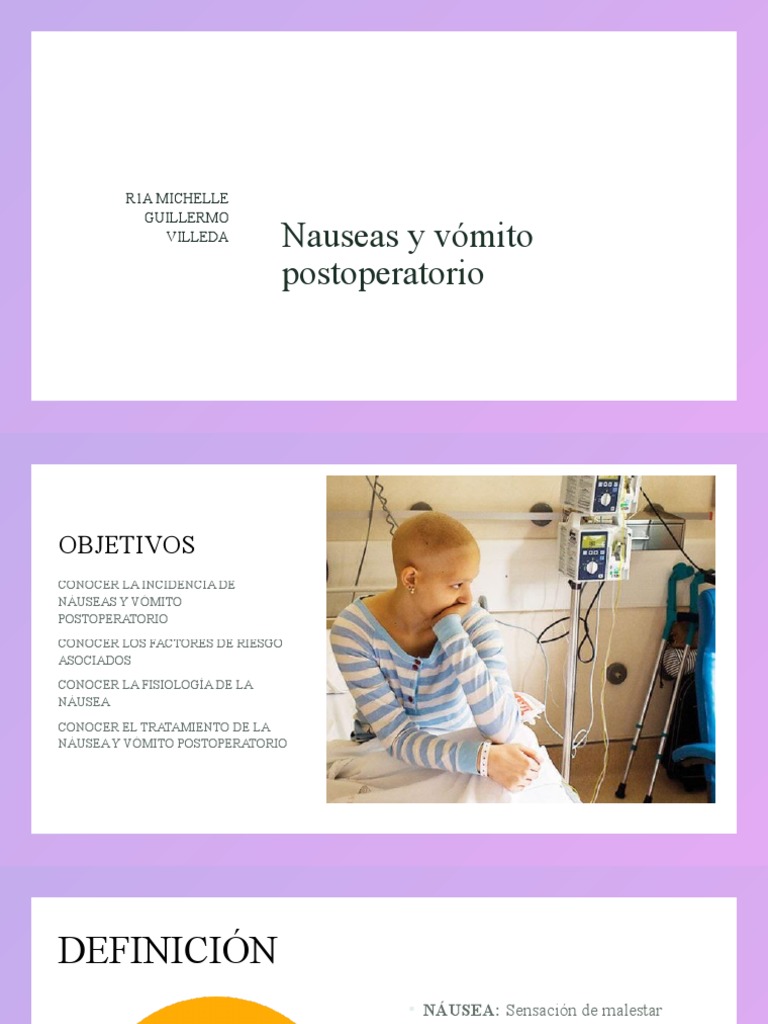 Nauseas y Vómito Postoperatorio | PDF | Vómitos | Química medicinal