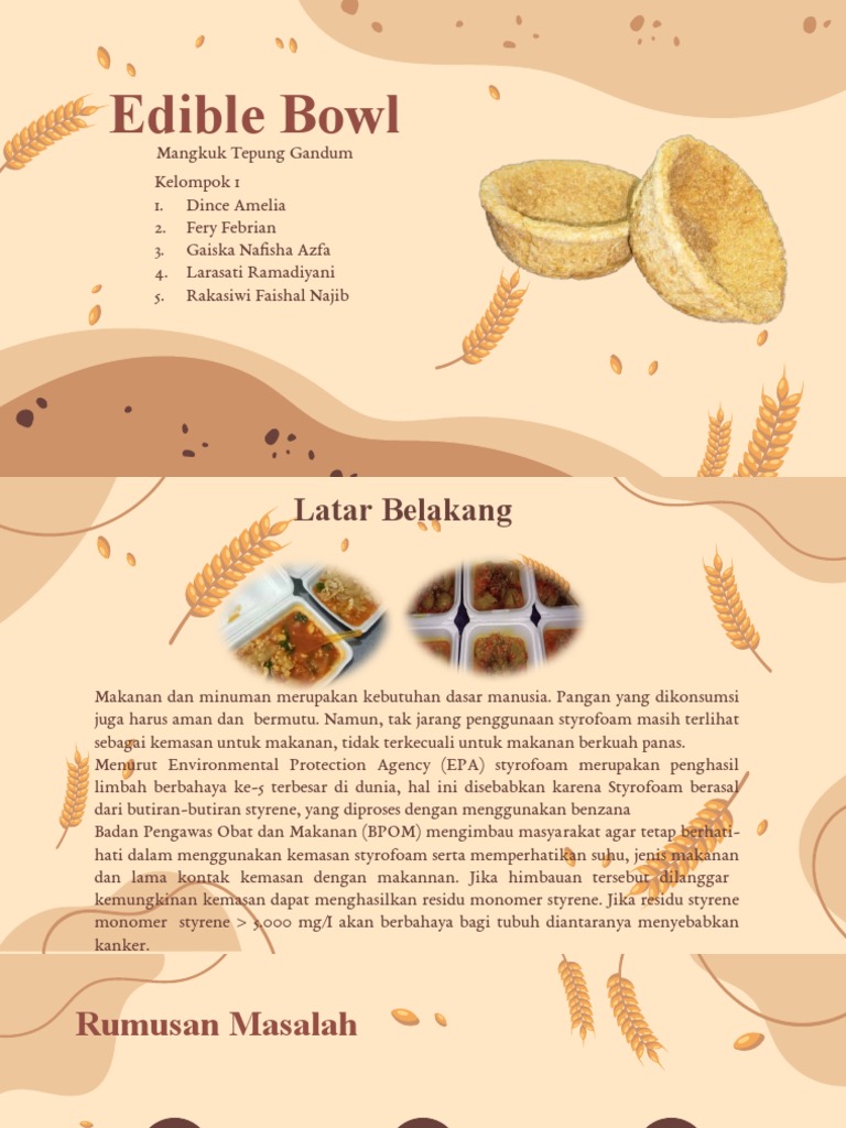 Edible Bowl | PDF | Memasak, Makanan, & Anggur