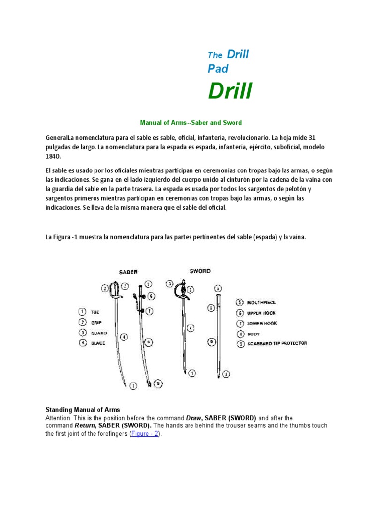 Manual de Sable | PDF | Sword | Hand