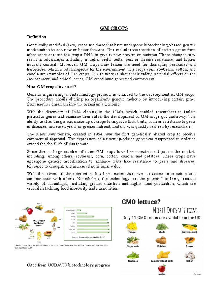 An In-Depth Look at Genetically Modified Crops: Their Development ...