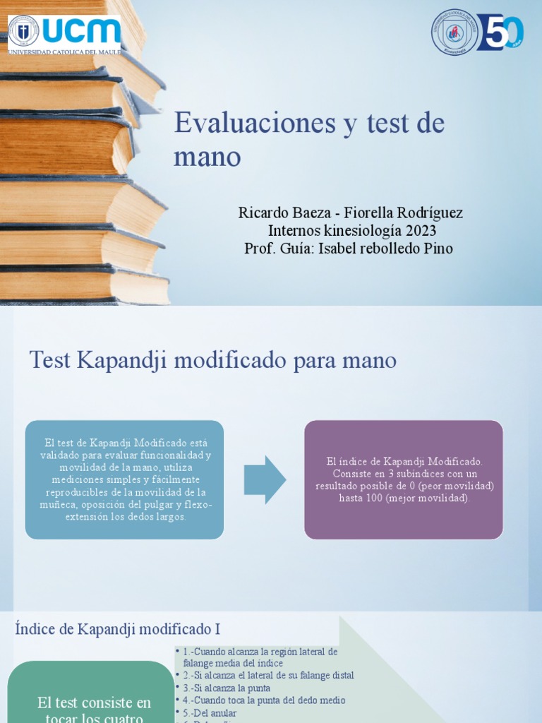 Evaluaciones y Test de Mano | PDF | Mano | Anatomía humana