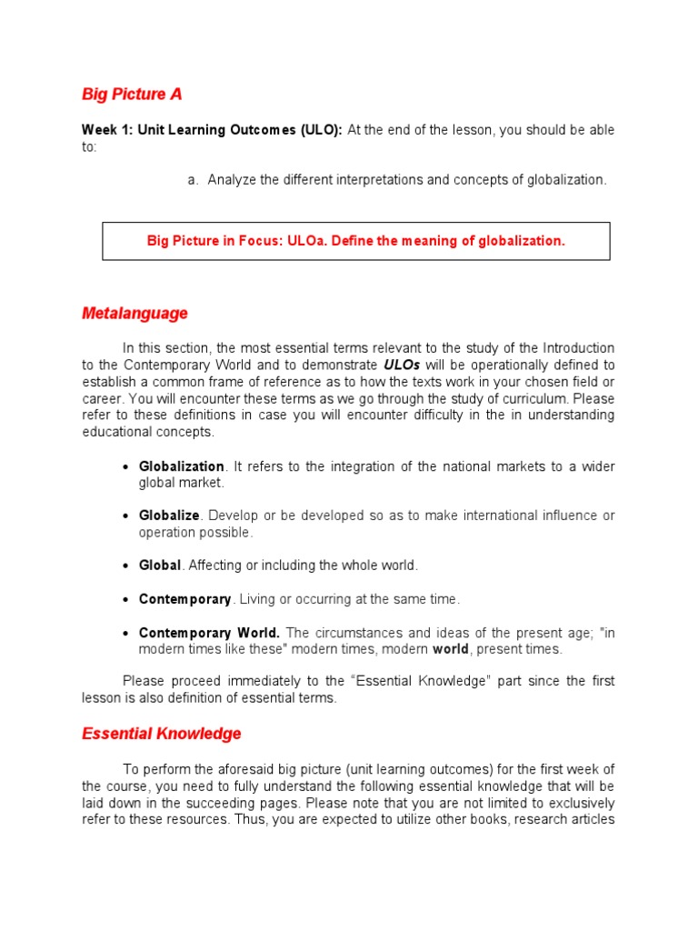 Ge3 Week 1 3 Pdf Globalization Economics