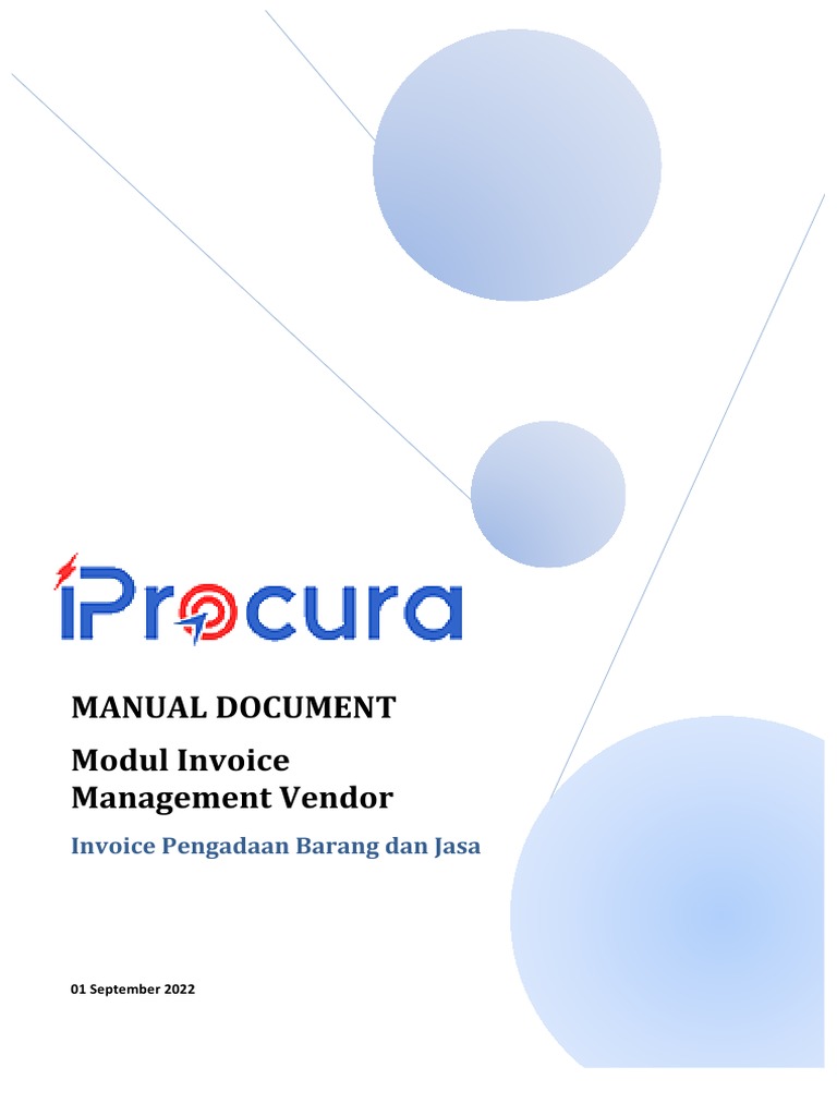User Manual Invoice Management - Vendor - Invoice Pengadaan Barang Dan Jasa | PDF
