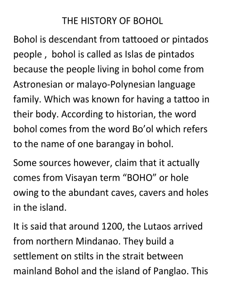 History of Bohol | PDF | Philippines