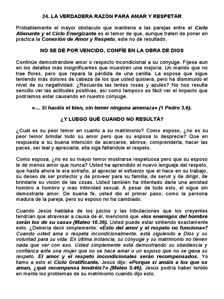 La Verdadera Razon para Amar y Respetar | PDF | Amor | Cristo (título)