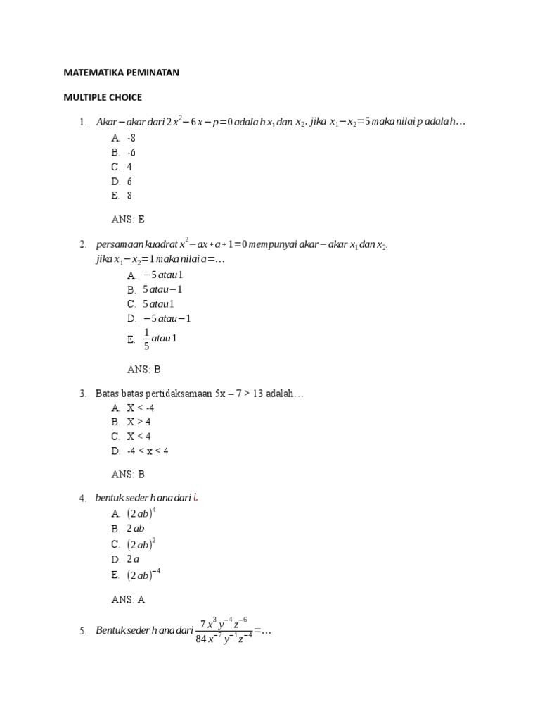 Matematika Peminatan | PDF | Metode & Bahan Ajar