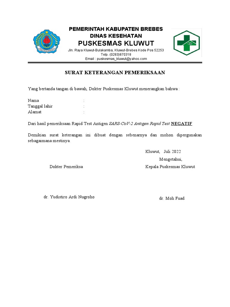 Contoh Form SWAB | PDF